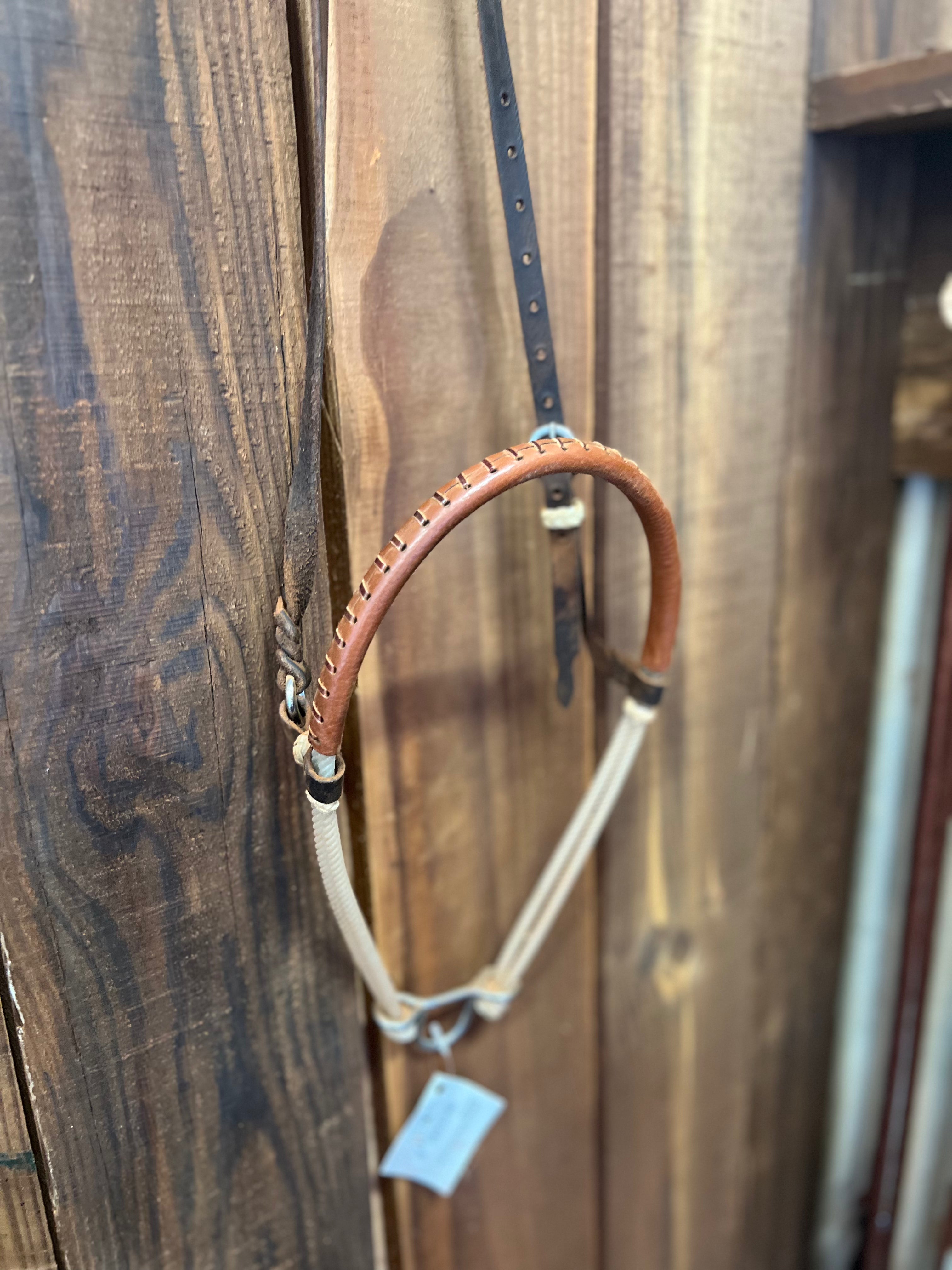 Leather Covered Rope Noseband – Tomahawk Saddles