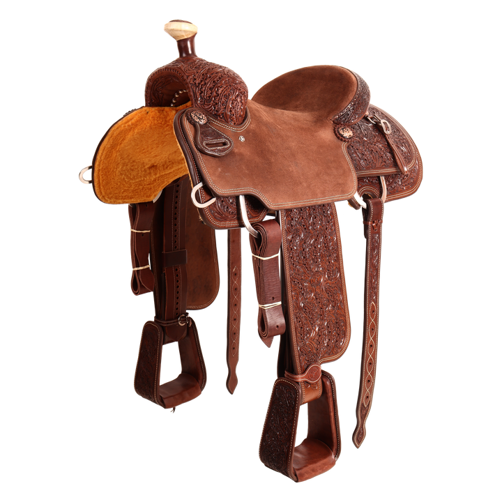 Saddle 14.5 OLIN YOUNG 7/8 Tooled – Tomahawk Saddles
